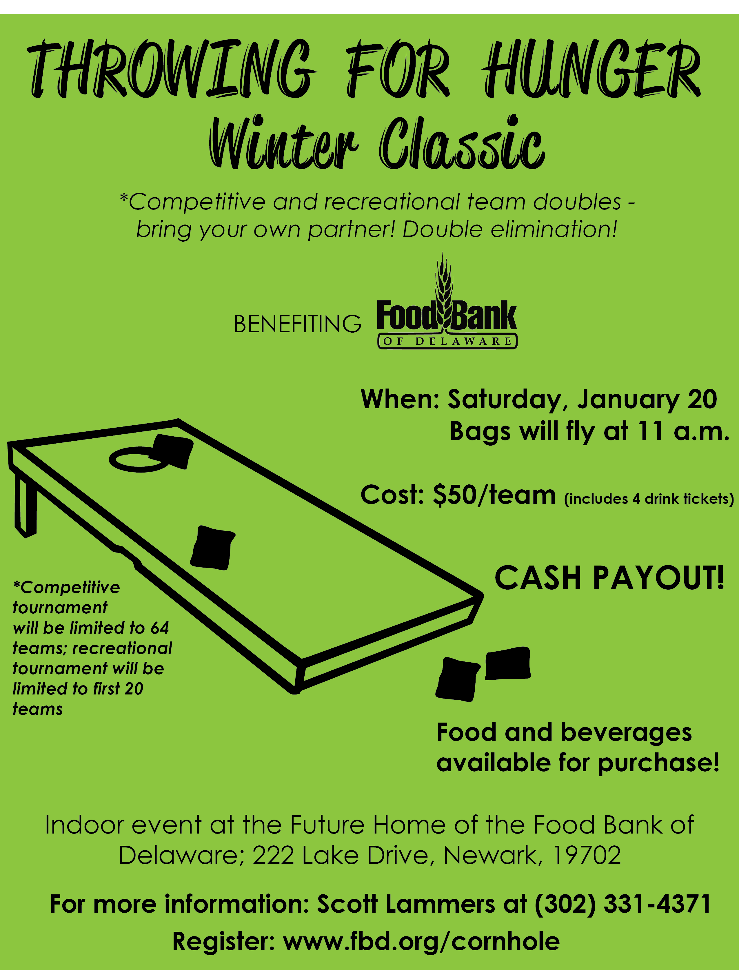 Cornhole Tournament : Food Bank of Delaware